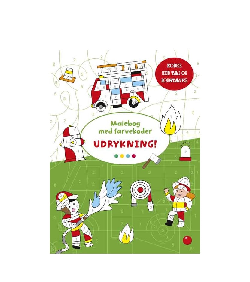 Malebog med farvekoder: Udrykning! – Legsammen